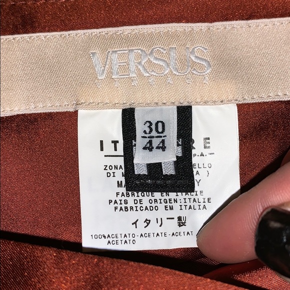 Versus Versace | Pants & Jumpsuits | Versus Versace Red Silk Dress ...